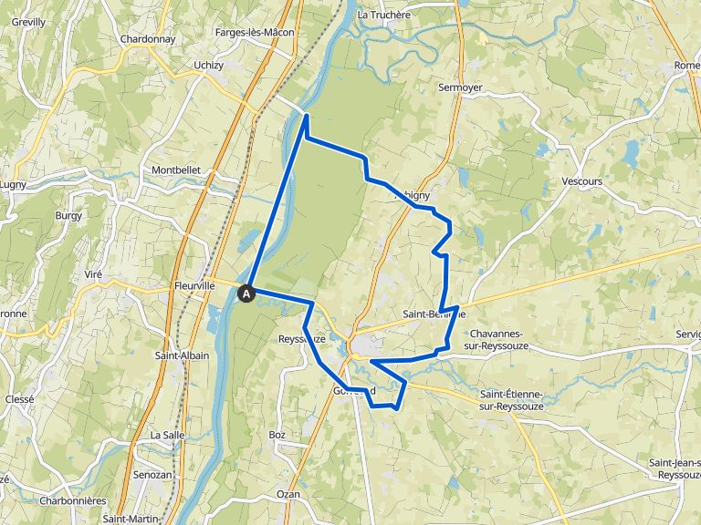 Tussen Fleurville en Tournus – Sluis Fleurville rondtocht vanuit Pont ...